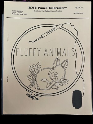 Fluffy Animals RMC Punch Embroidery Vintage Catalog 10 Patterns **No ...