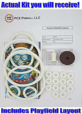 1969 Chicago Coin Action Pinball Machine Rubber Ring Kit | eBay