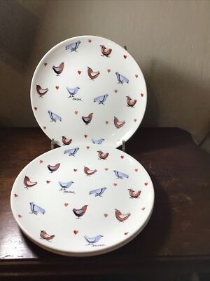 3 Alex Clark England By Queens Love Bird Salad Plates 8” | eBay