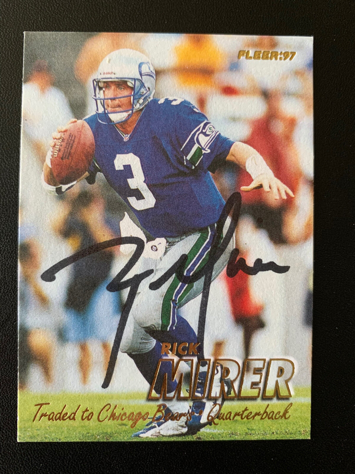 Rick Mirer Signed 1997 Fleer #197 Card Seattle Seahawks Autograph COA ...