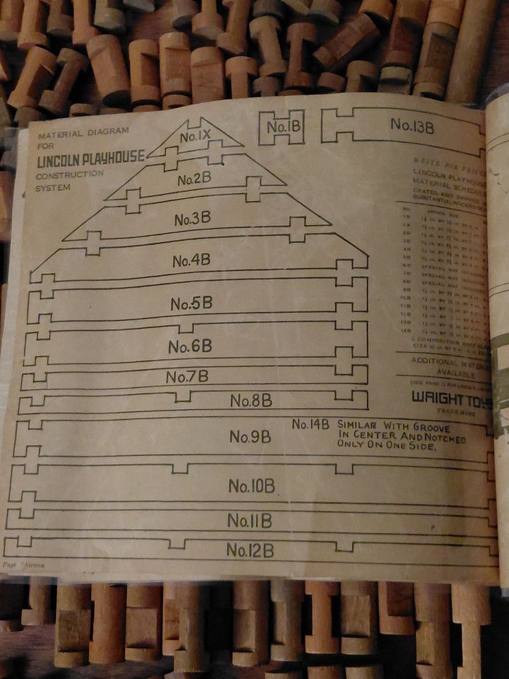 Antique Lincoln Logs from 1923 ~ Lot Of 165 ~ plus Original ...
