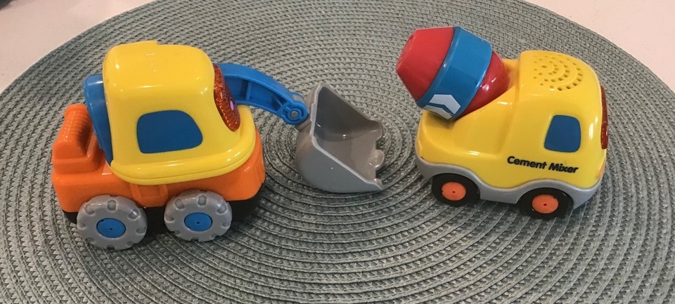 Vtech Go Go Smart Wheels, Cement Mixer & Excavator, Work Great!! | eBay