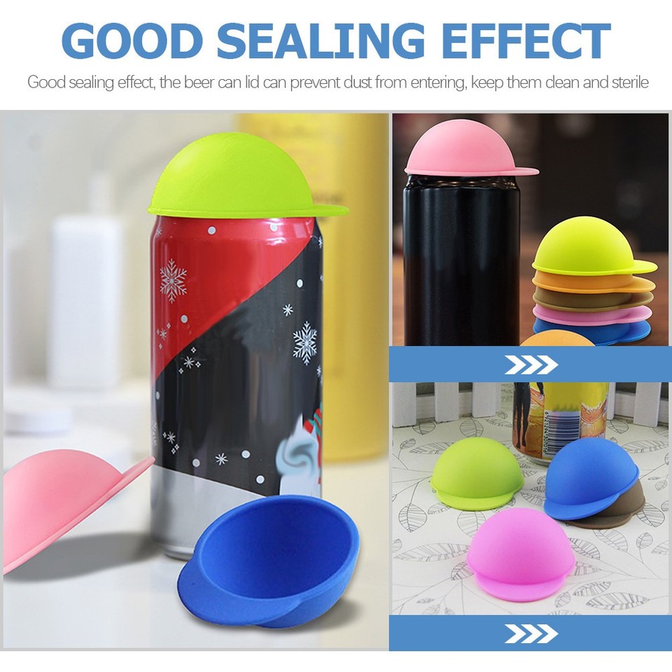 6 Pcs Caps for Cans of Drinks Beverage Cover Soda Lid Lids Reusable ...