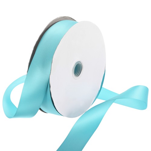 100 Yard Satin Ribbon Double Sided Grosgrain Silk Ribbon, 1.5"/Sky Blue ...