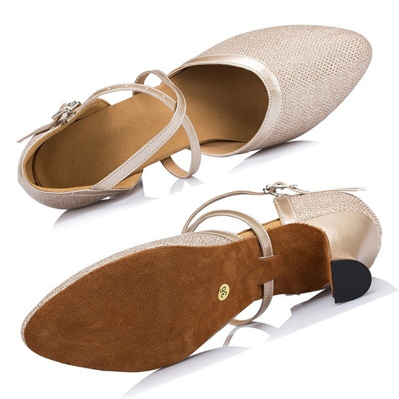6cm Women Latin Shoes Tango Ballroom Modern Cha Cha Dance Shoes Soft ...