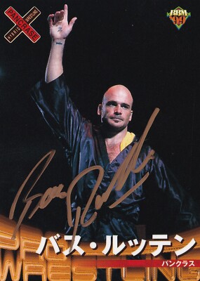 BAS RUTTEN SIGNED AUTO'D 1999 BBM CARD #113 KING OF PANCRASE UFC 18 20 ...