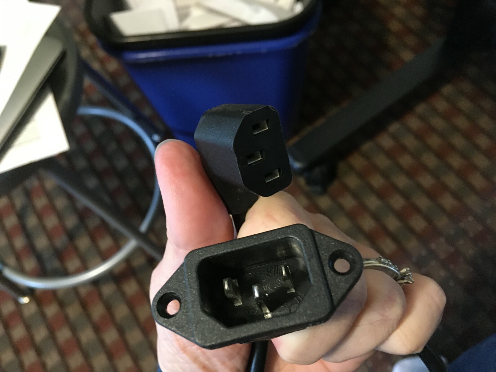 18" power extension cord 18AWGX3C | eBay