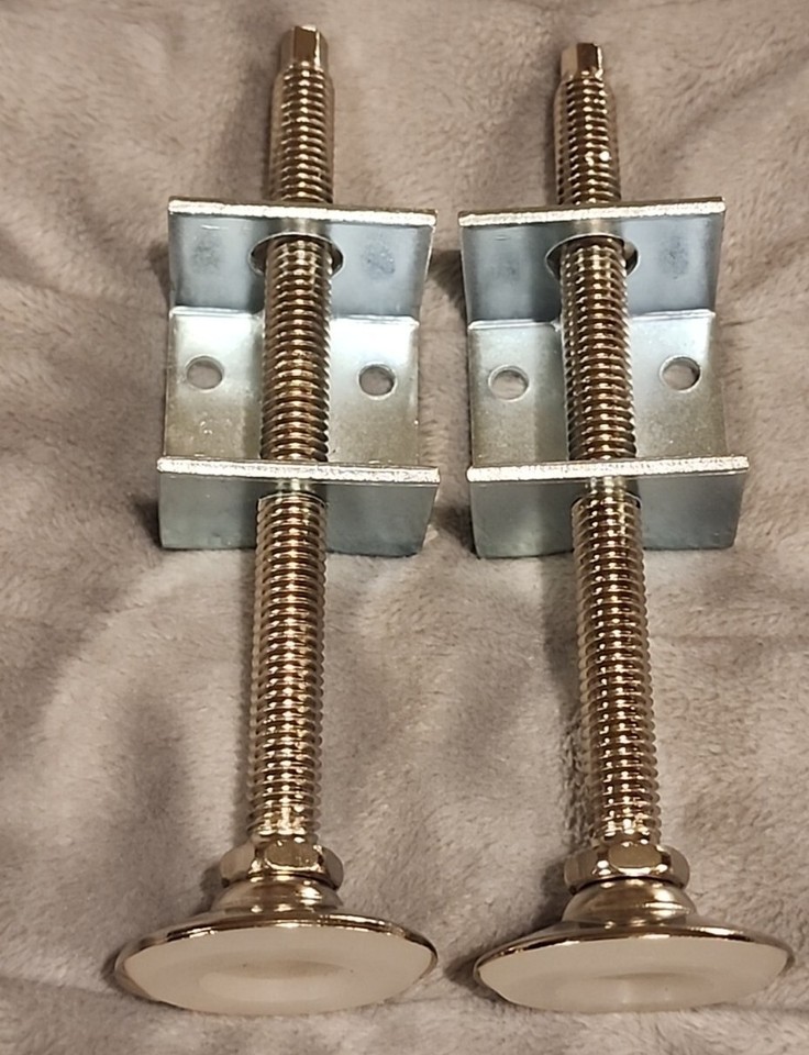 (2) - Adjustable Lathe Leg Furniture Leveling Feet 3/8" X 5.5" Square ...