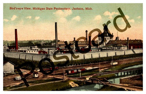 1916 Bird's-eye View, Michigan State Penitentiary, Jackson MI, postcard ...