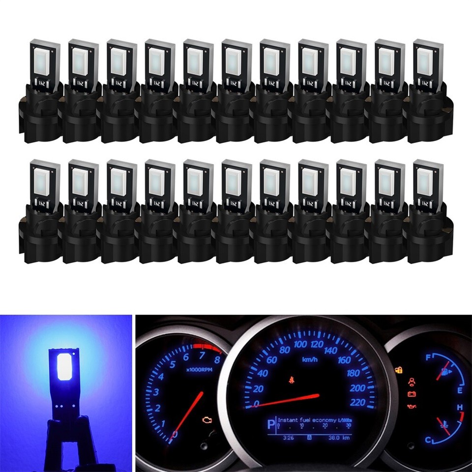 20X T5 Blue 5630 LED W/ Sockets Instrument Gauge Cluster Dash Light ...