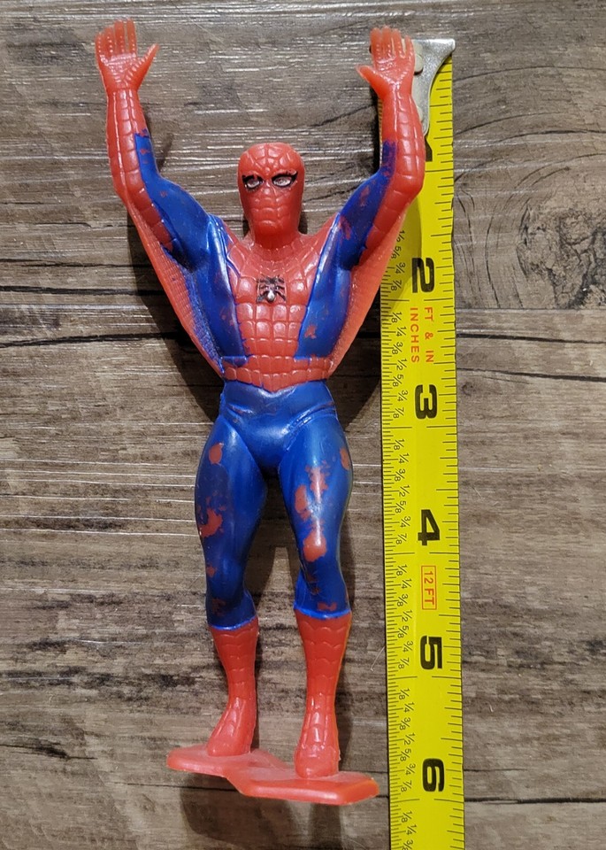 1960-70s Marvel Comics Marx Mexico Knock-Off MFG Painted 6" Spider-Man ...