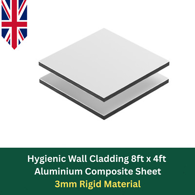 Hygienic Wall Cladding 8ftx4ft , Aluminium Composite Sheet 3mm rigid ...
