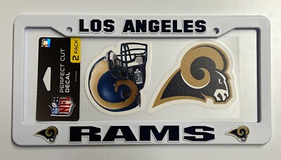 Los Angeles Rams License Plate Frame Fan Pack - Includes Two Decals | eBay