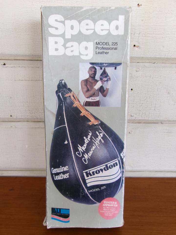 Vtg Ball Bearing Everlast Boxing Striking Bag Swivel & Kroydon Leather ...