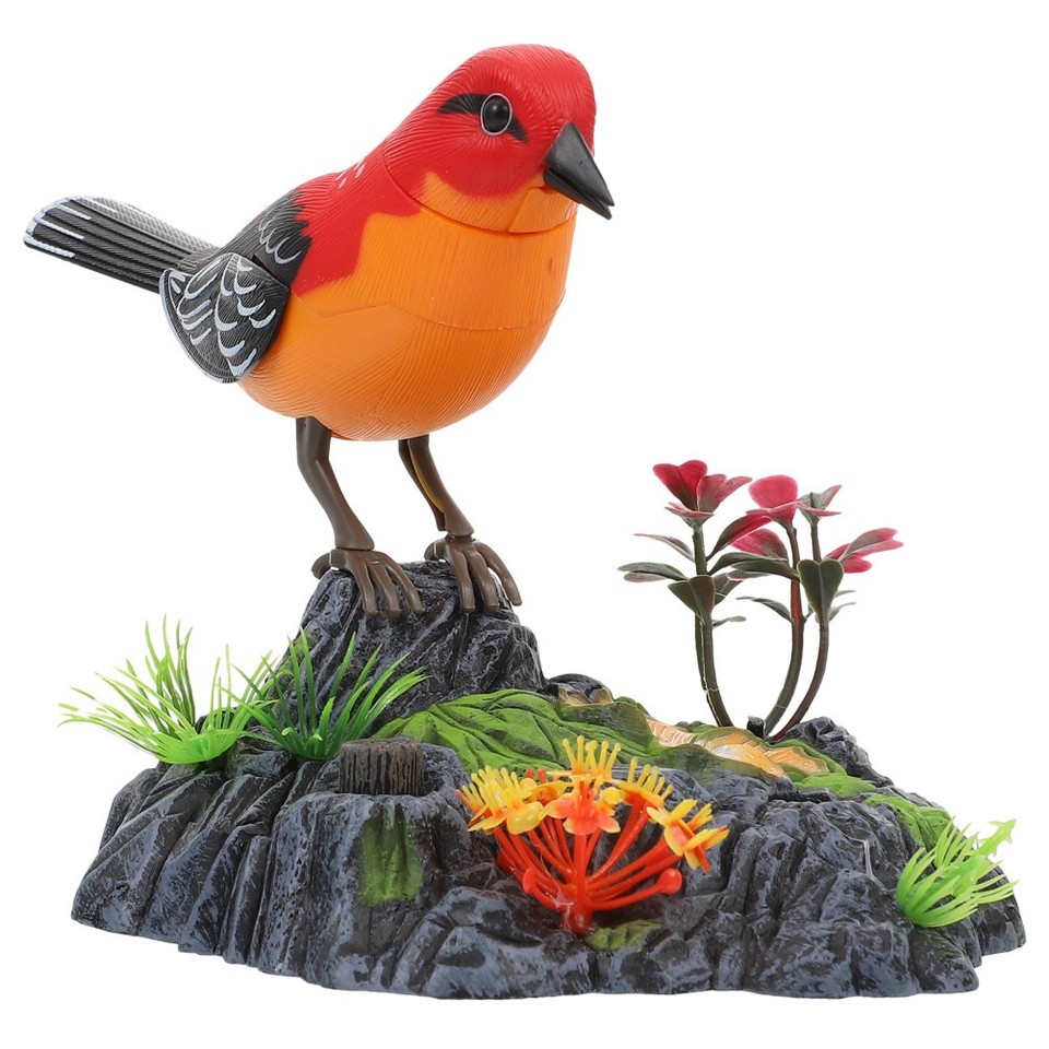 Imitation Bird Toy Electric Sounding Bird Voice Control Toy Garden ...