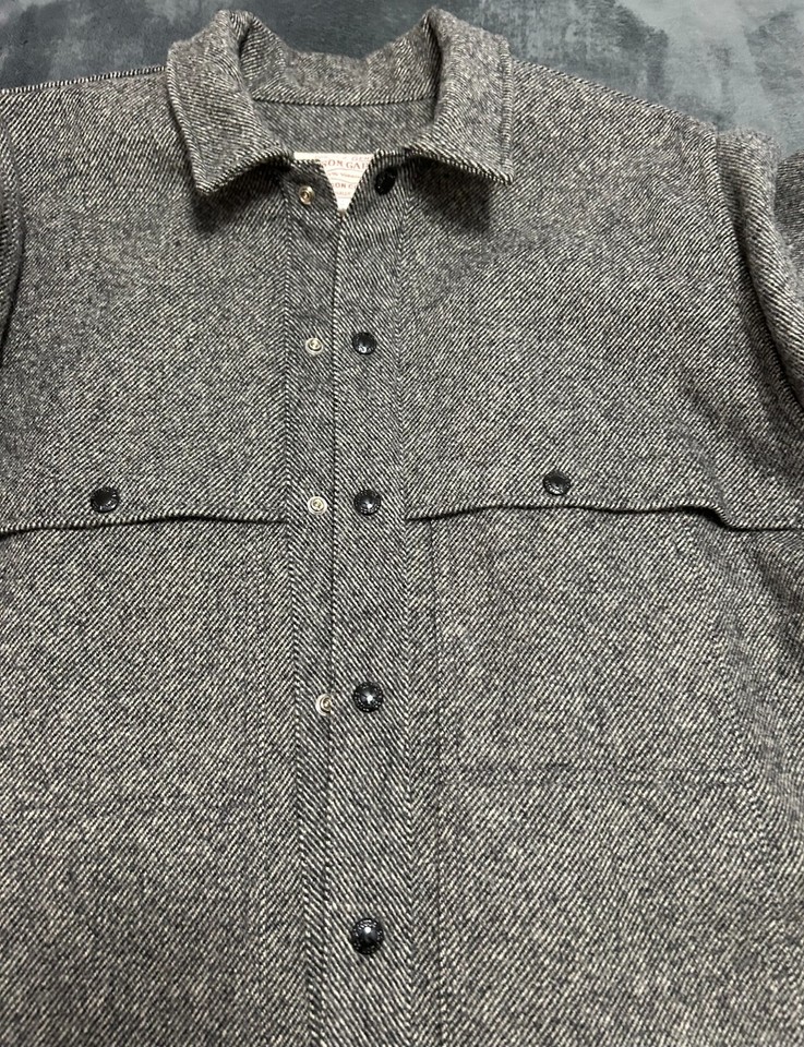 VINTAGE FILSON Mackinaw Wool Cape Coat, Men's Large Gray | eBay