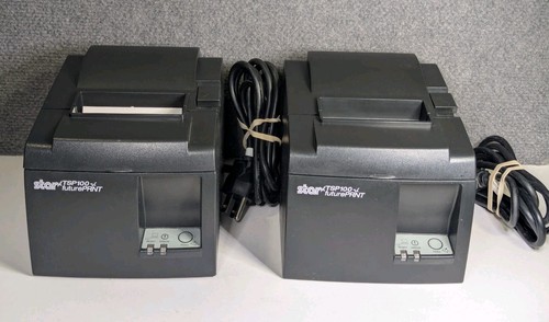 Lot Of (2) STAR TSP100 FUTUREPRNT TSP100 THERMAL POS RECEIPT PRINTER ...