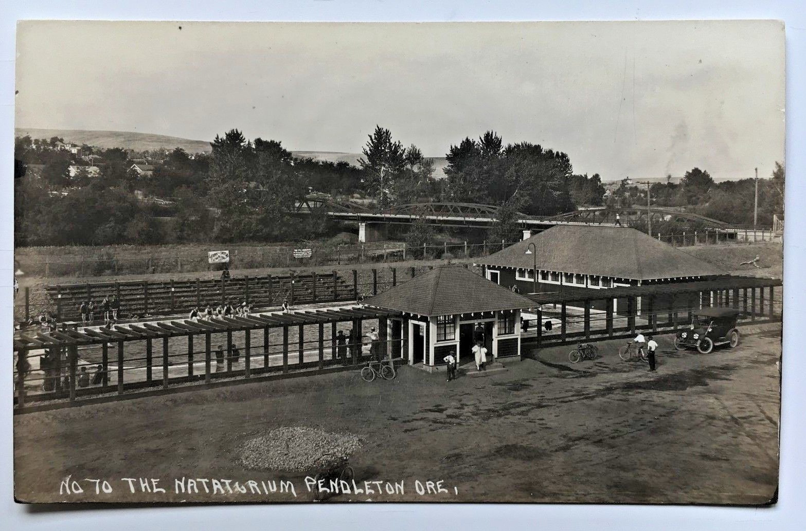 OR RPPC Real Photo Postcard Pendleton Oregon The Natatorium swimming ...
