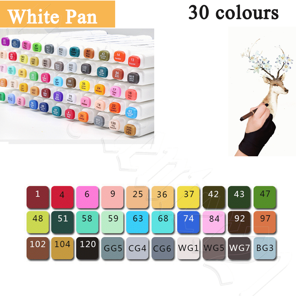 30/40/60/80/168 Color Markers Pen Set Dual Heads Artist Craft TOUCH ...