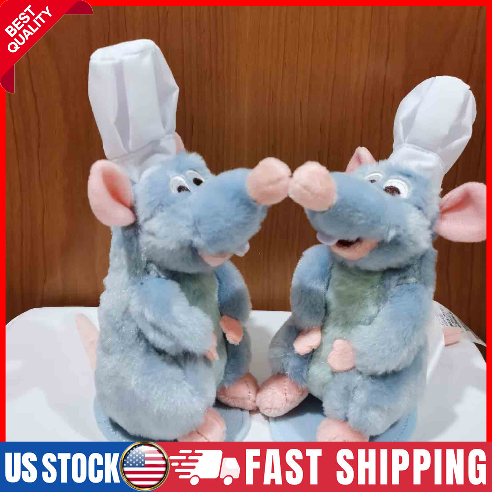 Disney Store Ratatouille Chef Remy Magnetic Shoulder Kids Plush Toys ...