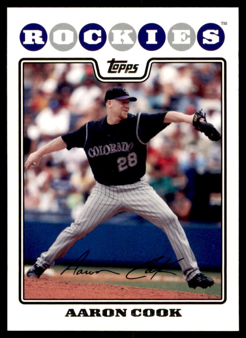 2008 TOPPS #34 AARON COOK COLORADO ROCKIES | eBay