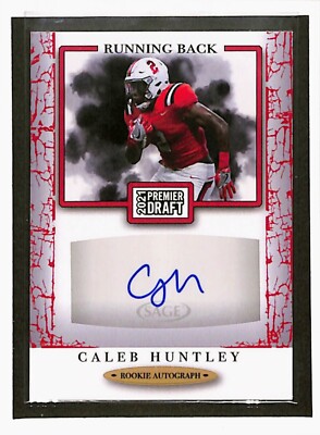 2021 Sage Premier Draft CALEB HUNTLEY ROOKIE CARD AUTO ATLANTA FALCONS ...