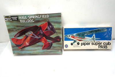 VINTAGE AIRPLANE MODEL KIT LOT 2 HALL SPRINGFIELD BULLDOG LIFE LIKE ...