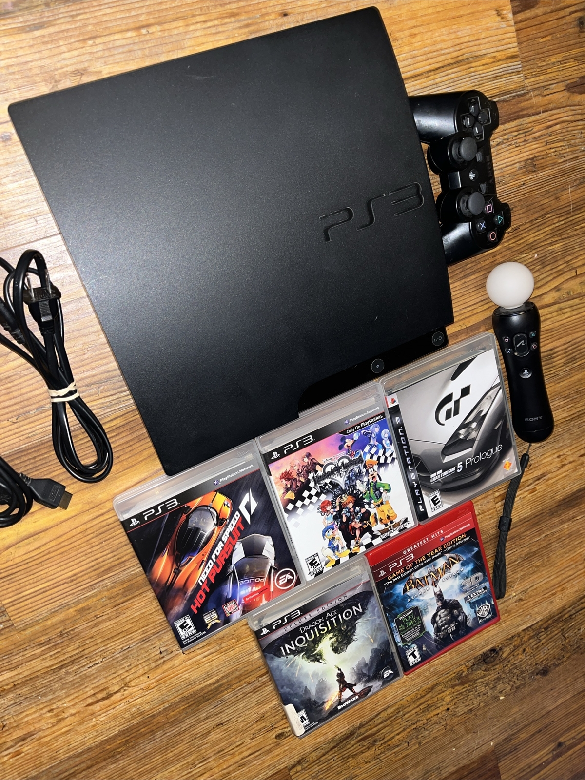 Sony PlayStation 3 PS3 Slim CECH-3001A 160GB Bundle Lot TESTED WORKING