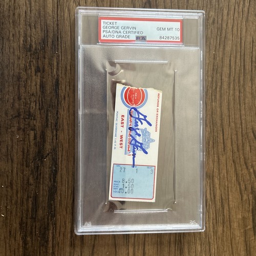 1979 NBA ALL STAR GAME TICKET STUB George Gervin Auto PSA 10 ! HOF 26 ...