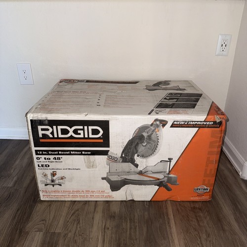 NEW!! RIDGID 15 Amp Corded 12 in. Dual Bevel Miter Saw with LED ...