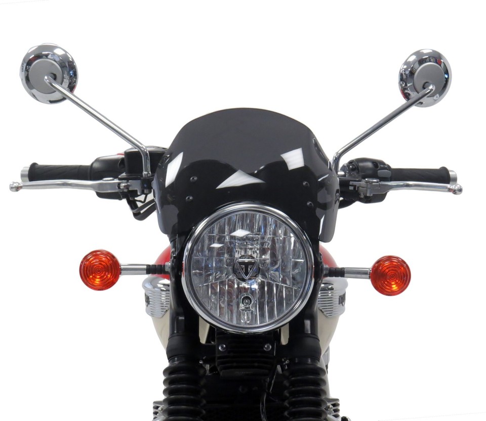 Windshield with Fitting Kit Triumph Bonneville T100 08 - 25 T120 L Gray ...