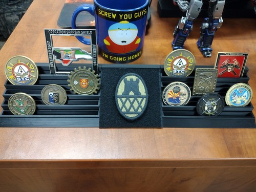 Dual Challenge Coin Display Stand - Custom Colors Available - Military ...