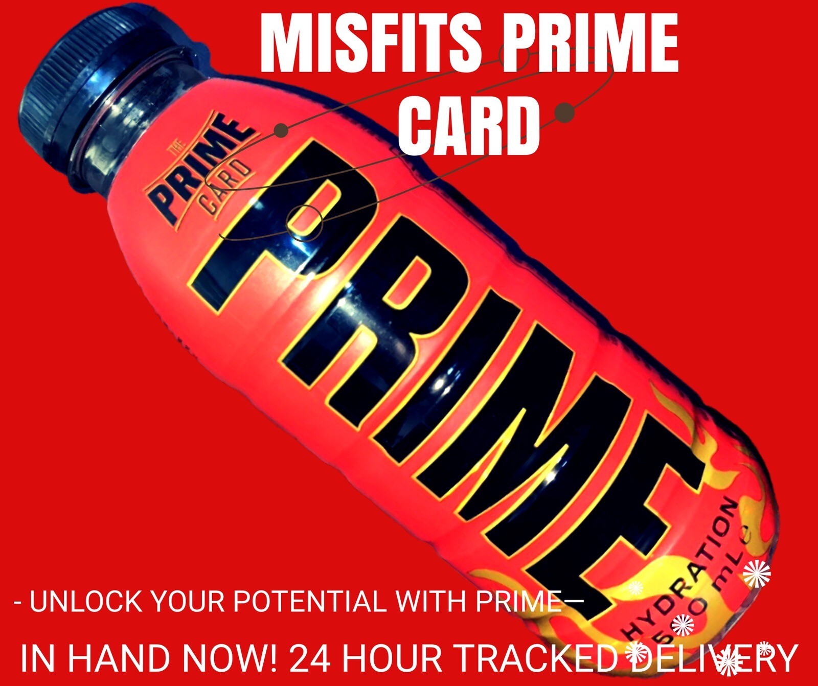 Prime Drink Card Misfits 2 Drinks + T-Shirt Limited Edition Prime KSI ...