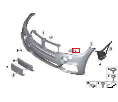 NEW BMW X5 F15 RIGHT HEADLIGHT WASHER COVER CAP 51118059938 ORIGINAL | eBay