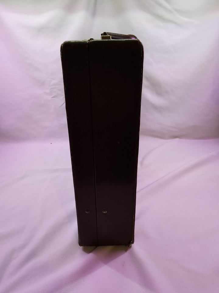 FRANZEN Briefcase Top Grain Leather Briefcase Suede Lined Combo Lock ...