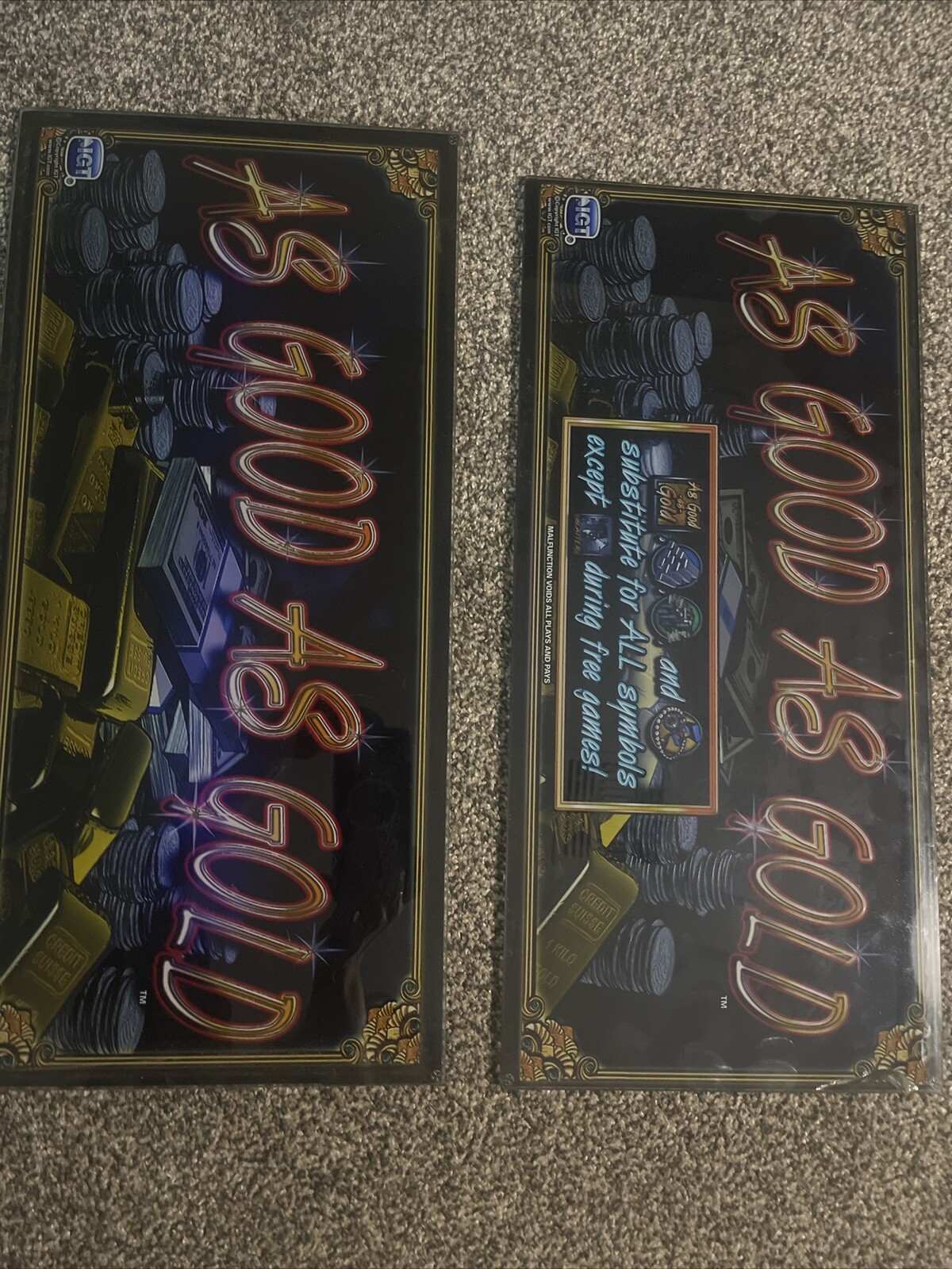IGT slot machine glass as good as gold | eBay