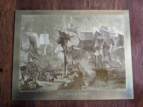 Etching Plate Engraved "The Death of Nelson" Engraved by Ropkey 4 ...