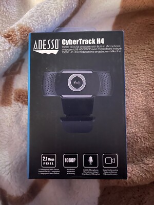 Adesso CyberTrack H4 1080P HD USB Webcam with Built in Microphone New ...
