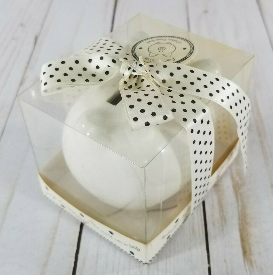 Ceramic Kid's Pig Piggy Bank, Lil Saver Favor Bank, New In Box, White 2 ...