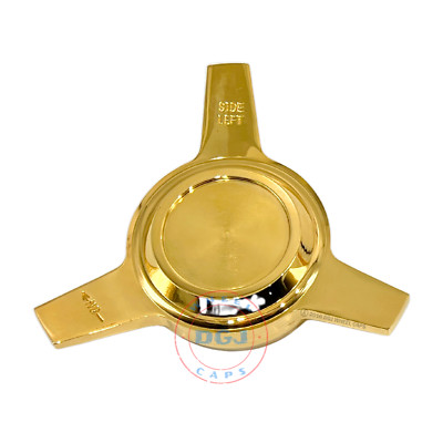Single (Left) 3 Bar Cut Straight Gold Knock-Off Spinner for Lowrider ...
