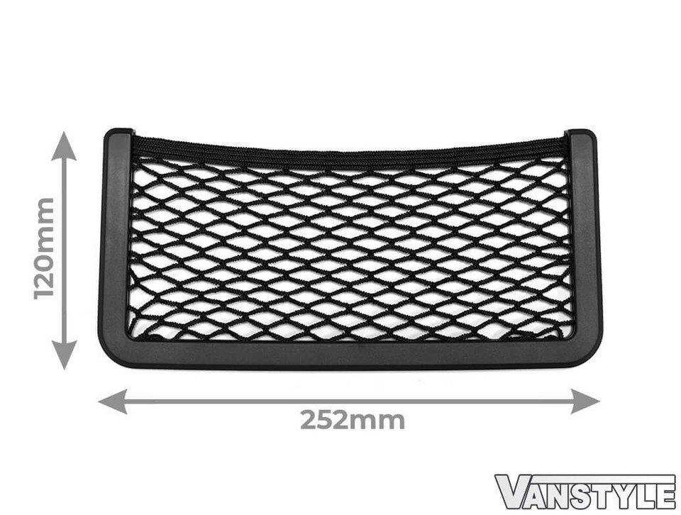 2X MOTORHOME CAMPER VAN CARAVAN CARGO STORAGE POCKET NETS 252x120MM ...