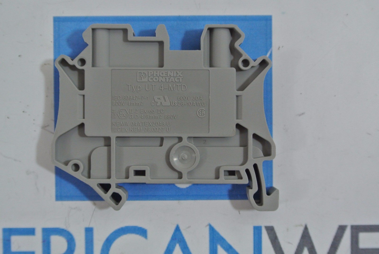 UT 4-MTD Phoenix Contact Terminal Block 30 amp 60 volt Box of 50 NEW | eBay
