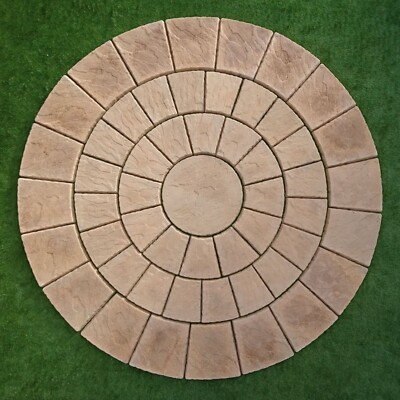 2.56m circle yorkshire buff old style stone patio | eBay UK