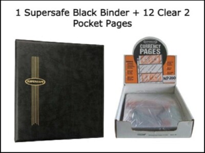 Album For Certified Graded Banknotes PMG PCGS Bills 12 CLEAR Pages ...