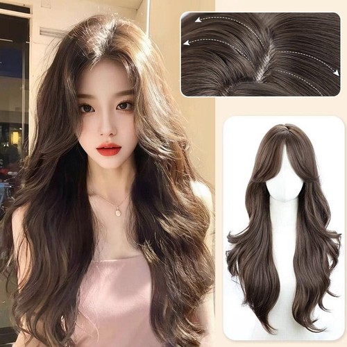 Long Curly Hair Synthetic Natural Middle-parted Curly Heat-resistant ∏ ...