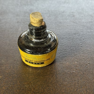 Vintage Antique Interesting Glass Inkwell Ink Well Ink Pot (Postage ...