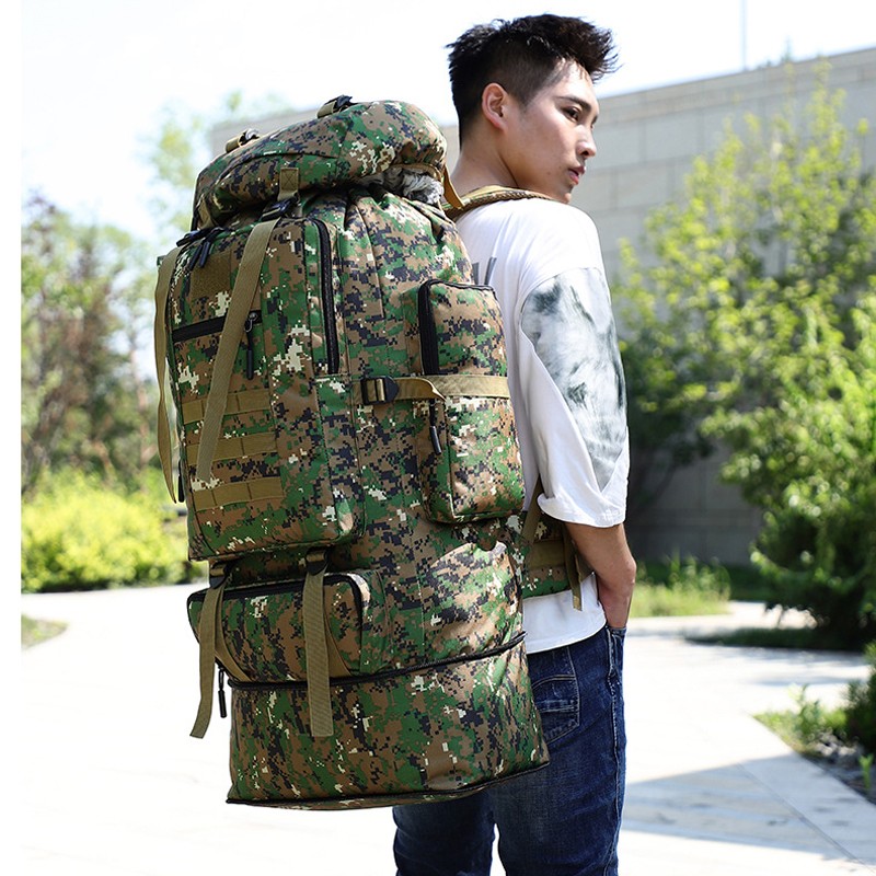 100L Outdoor Hiking Military Tactical Backpack Rucksack Camping ...