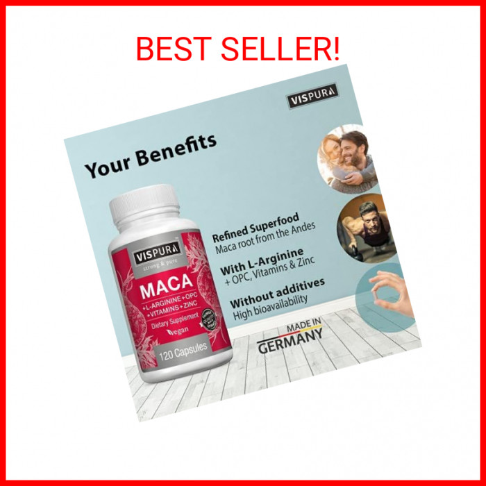 Maca Root Capsules 5000 mg + L-Arginine, Vitamins B6 + B12, OPC & Zinc ...