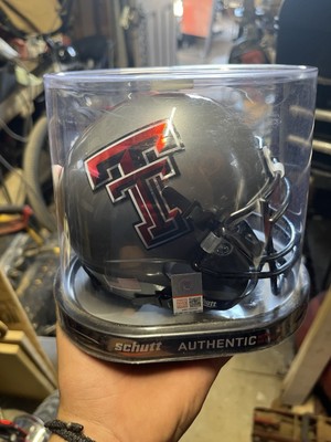 Texas Tech Red Raiders CUSTOM Slate Chrome Decals W/Visor Mini Football ...