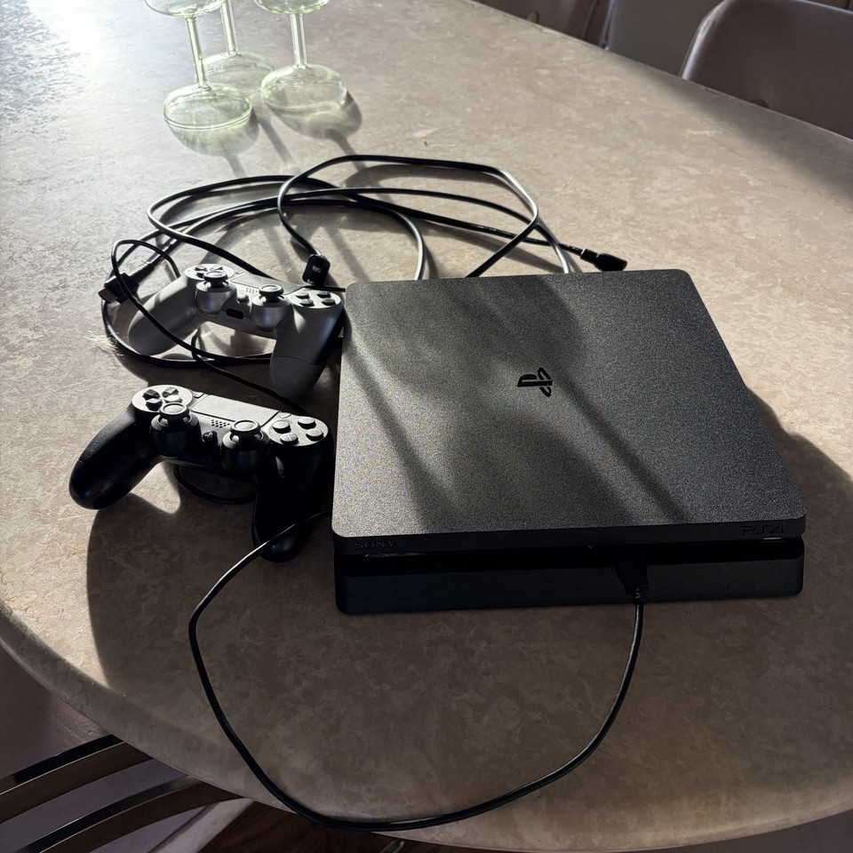 Sony PlayStation 4 Slim PS4 Console + 2 Controllers + HDMI + Power ...